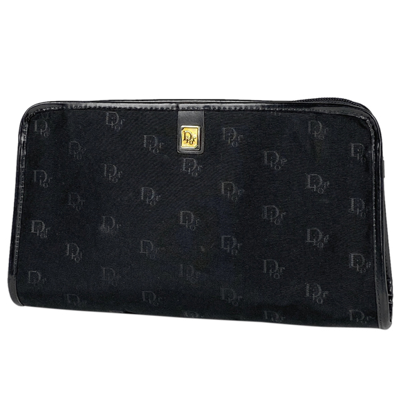 Dior | Bags | Christian Dior Logo All Over Pattern Canvas Clutch Bag ...